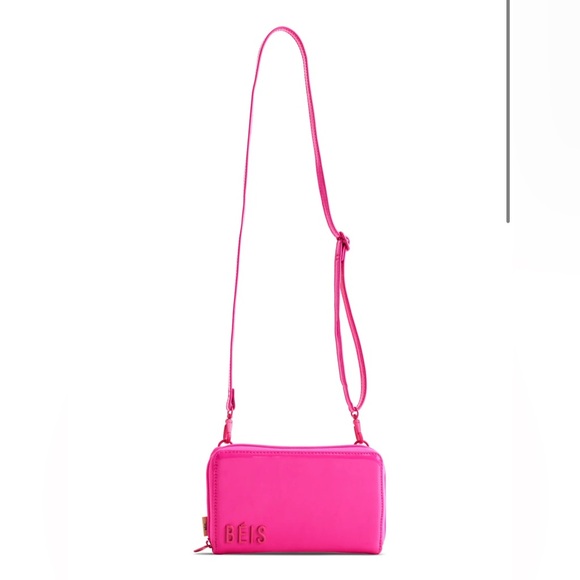 BEIS | Bags | Beis The Travel Wallet In Barbie Pink | Poshmark